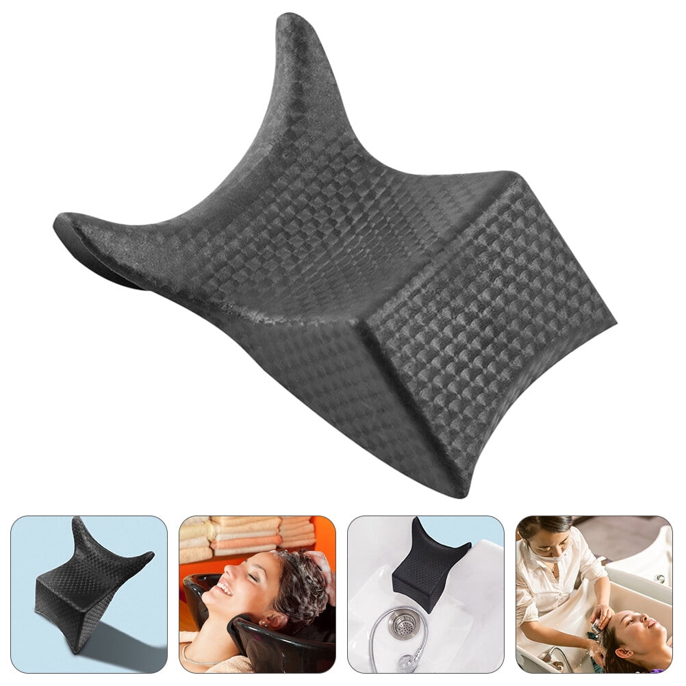 KALLORY 1Pack Black PVC Shampoo Neck Rest for Salon Sink Comfort ...