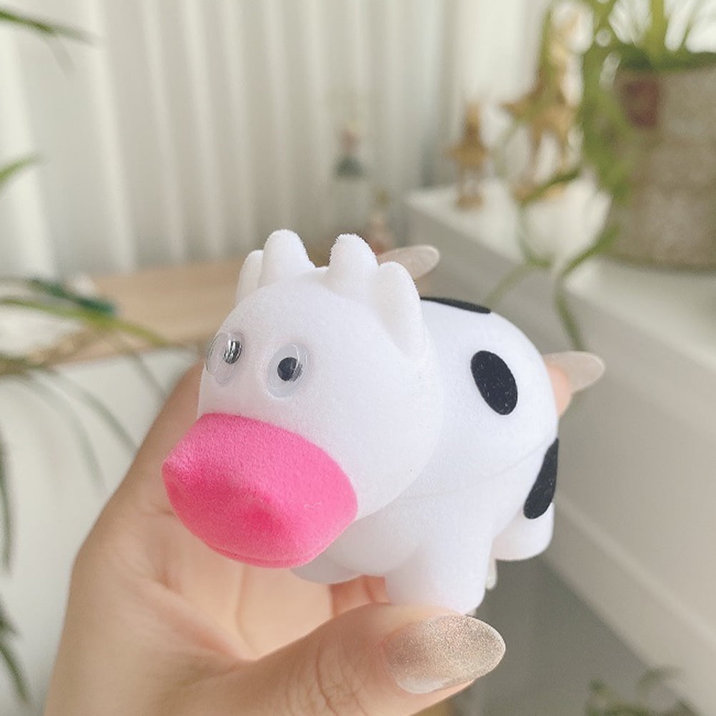 KALLORY 1Pack Cow Shaped Cartoon Design Jewelry Box for Ring Storage ...