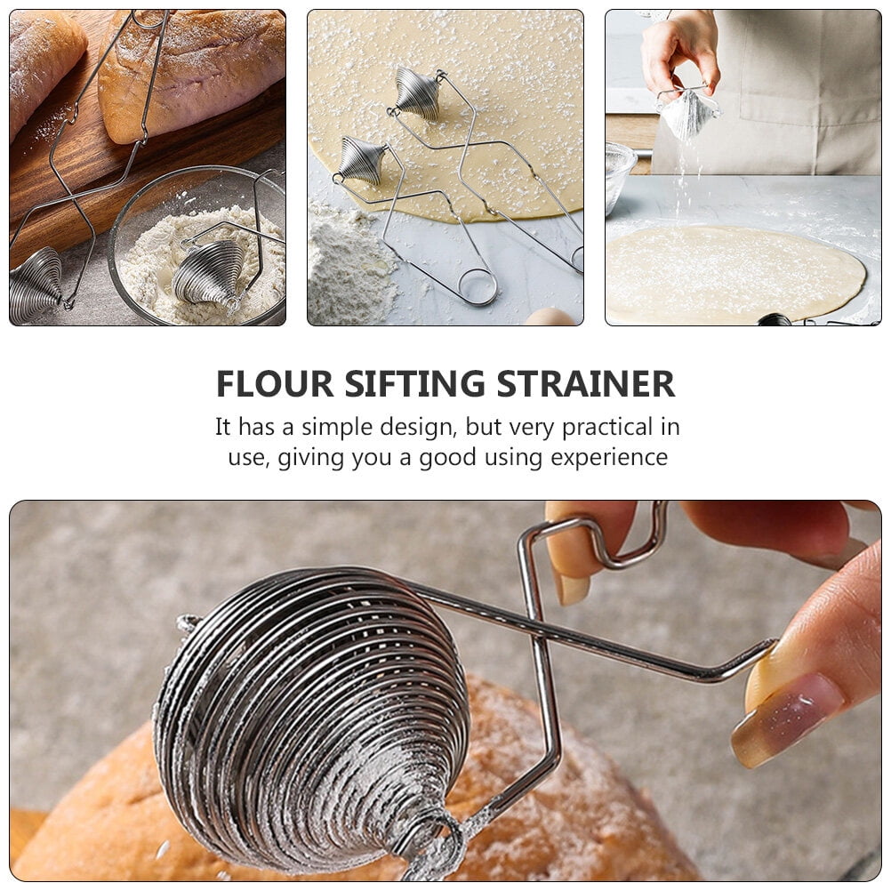 KALLORY 1Pack Flour Sieve Kitchen 17.00X6.50X4.70CM Stainless Steel ...