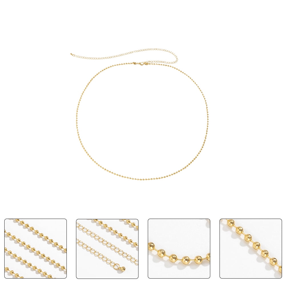 KALLORY 1Pack Golden Copper Waist Chain for Women in Simple Style and ...