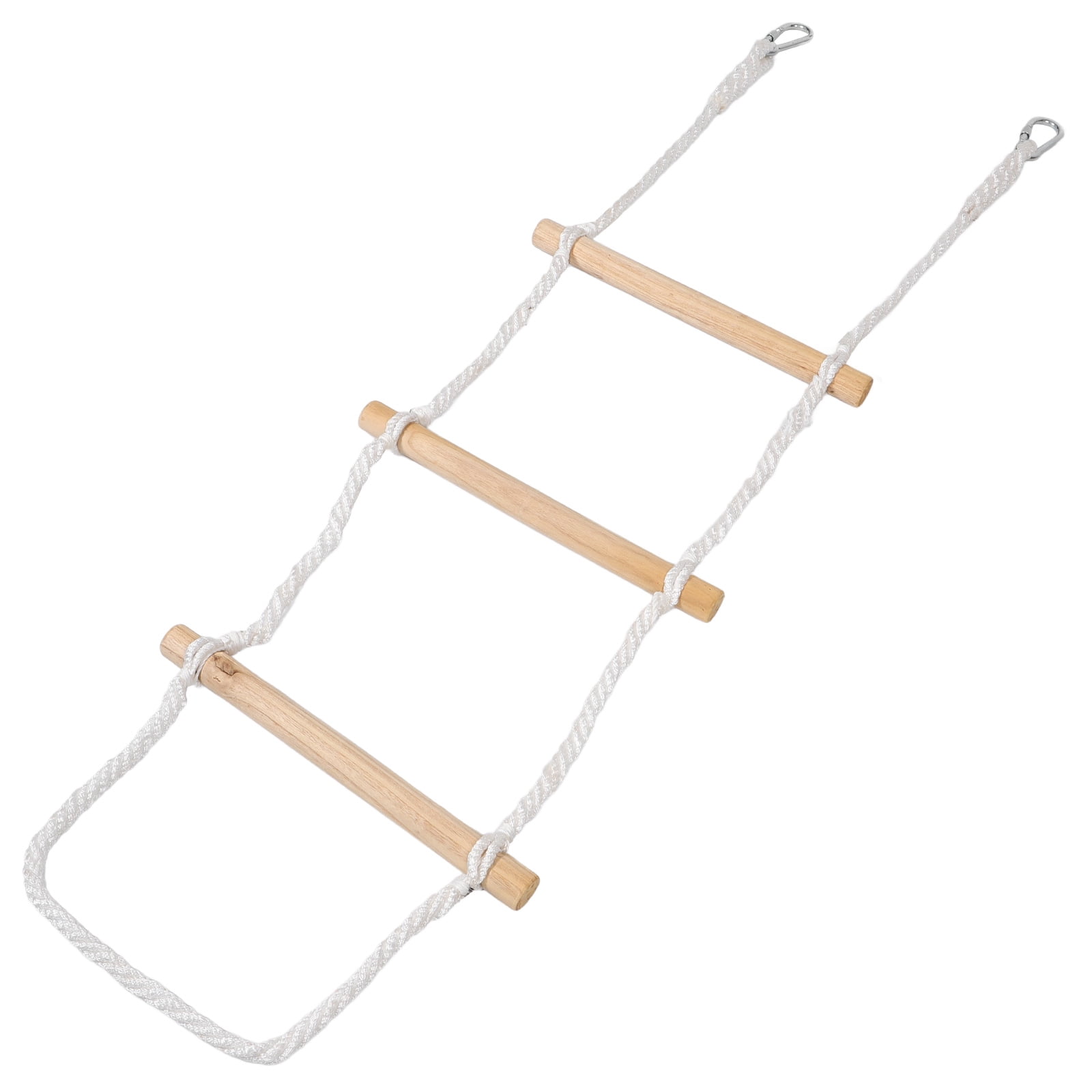 KALLORY 1Pack Hanging Rope Ladder for Swing Set Made of Wood and Cotton ...