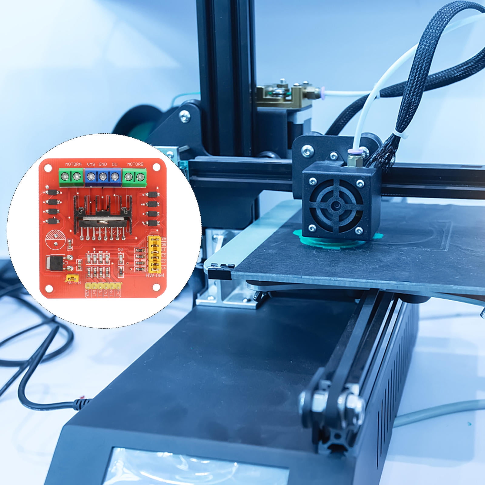 KALLORY 1Pack L298n Motor Drive Module Red Rectangle For Makers ...