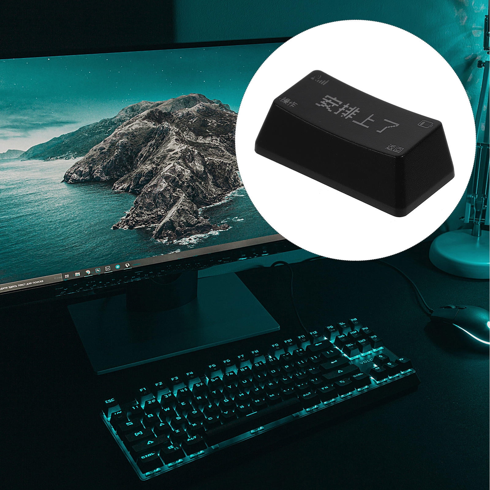 KALLORY 1Pack Matte Finish Cherry Profile Gaming Keyboard Keys Caps for ...