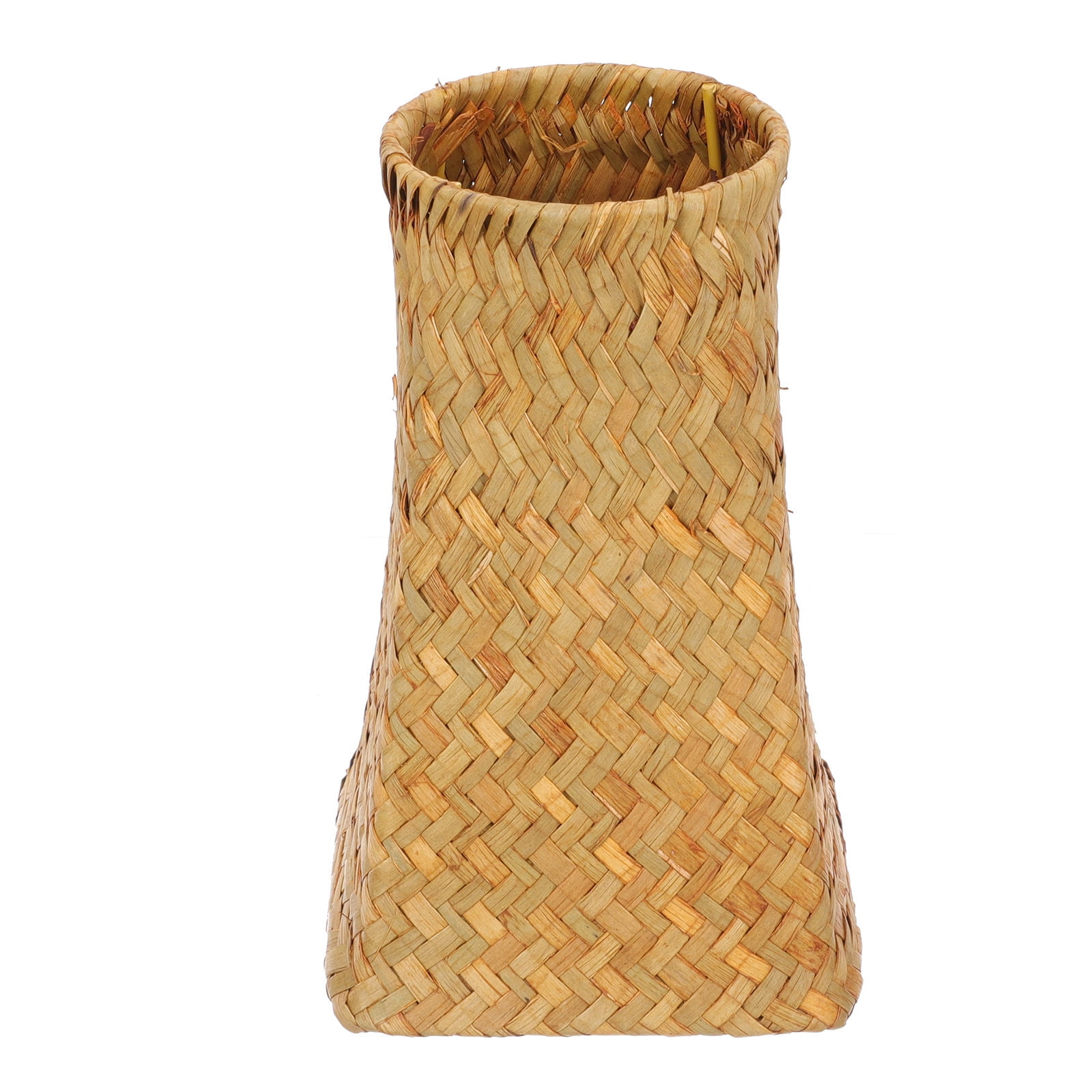 KALLORY 1Pack Pen Pots Bamboo Weaving Square Base For Office Supplies ...