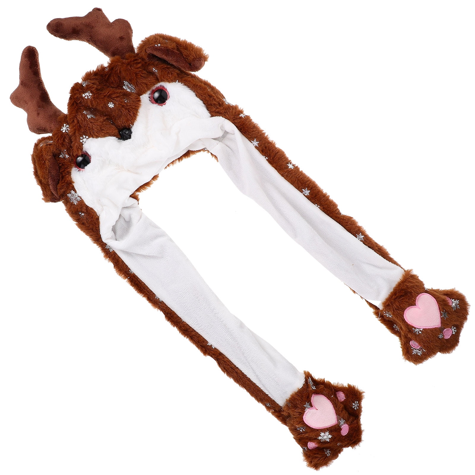KALLORY 1Pack Plush Moving Ear Hat Antler Shape For Costume And ...