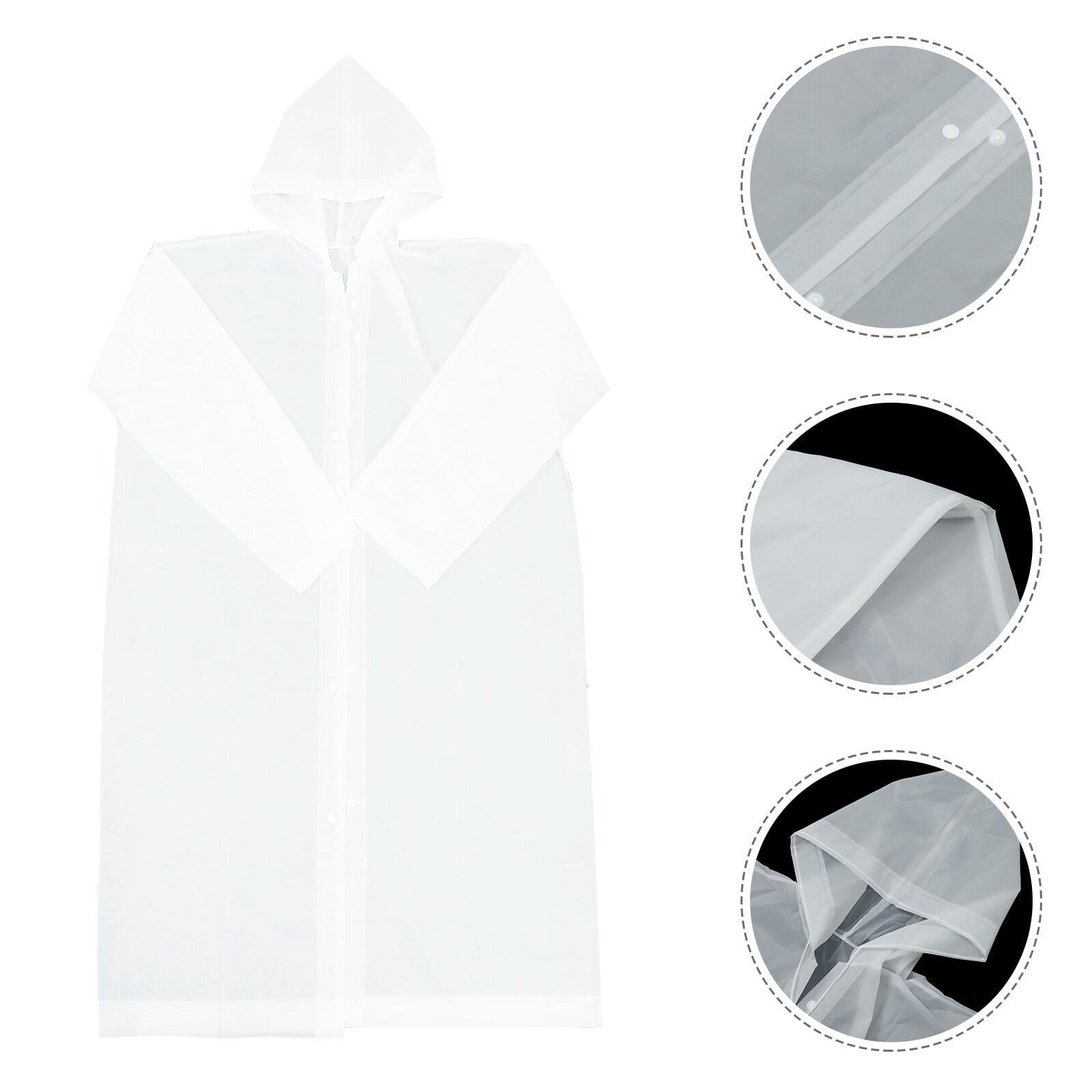 KALLORY 1Pack Portable Raincoat Reusable Waterproof PVC Rain Poncho for ...