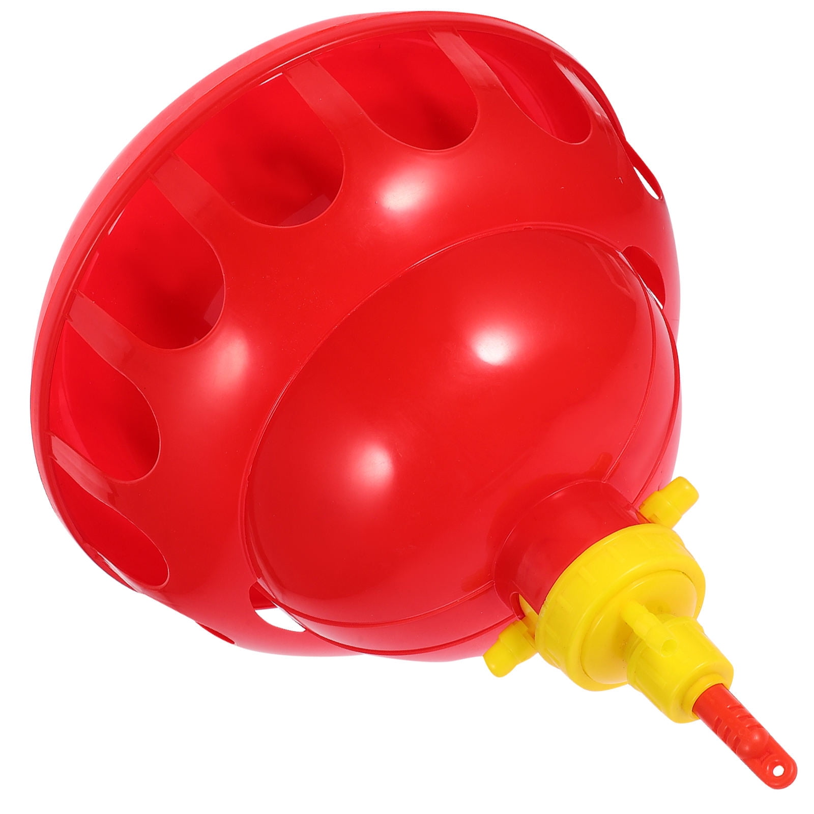 KALLORY 1Pack Poultry Waterer Feeder For Chickens And Pigeons With Red ...