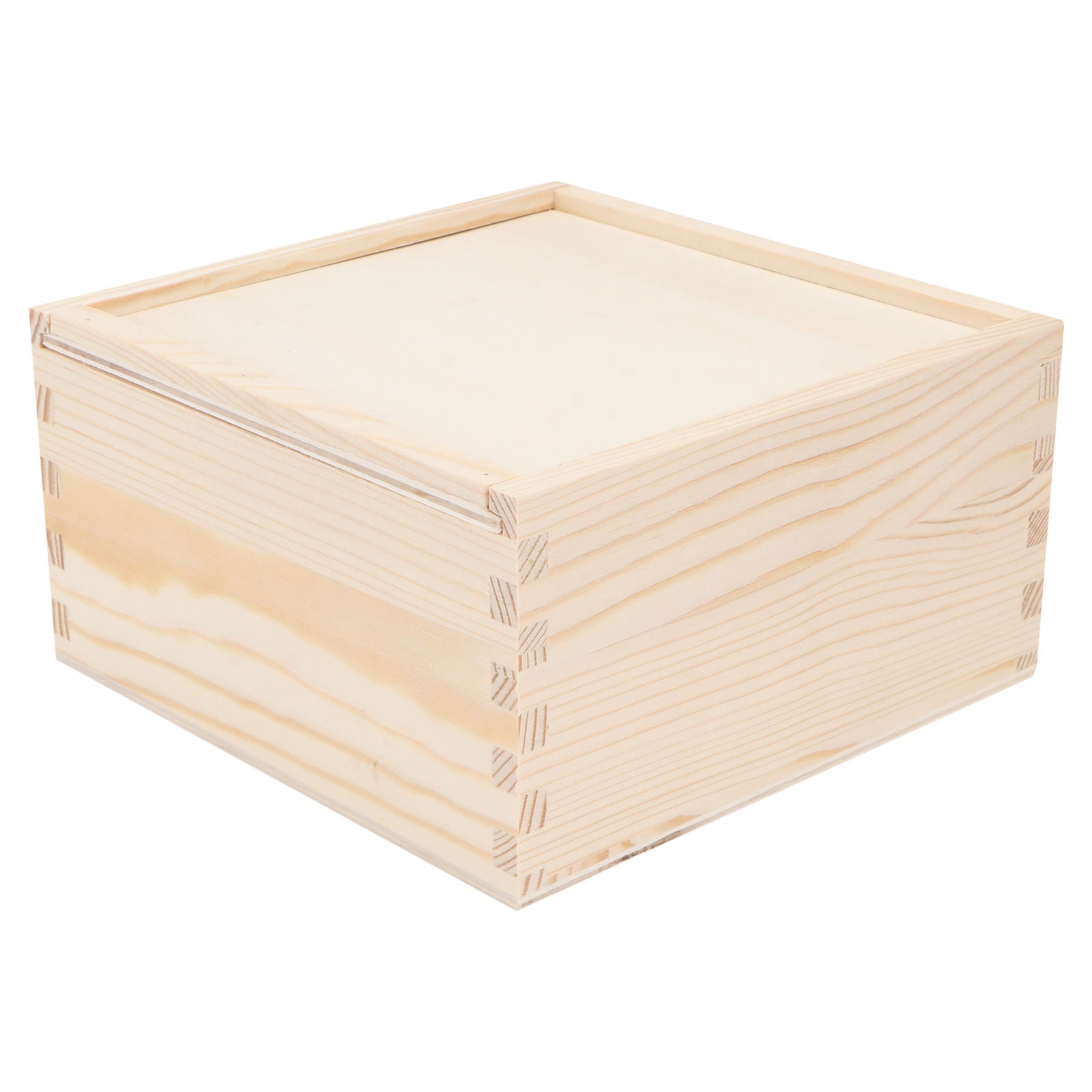 KALLORY 1Pack Rectangular Khaki Wood Candy Box for Wedding present ...