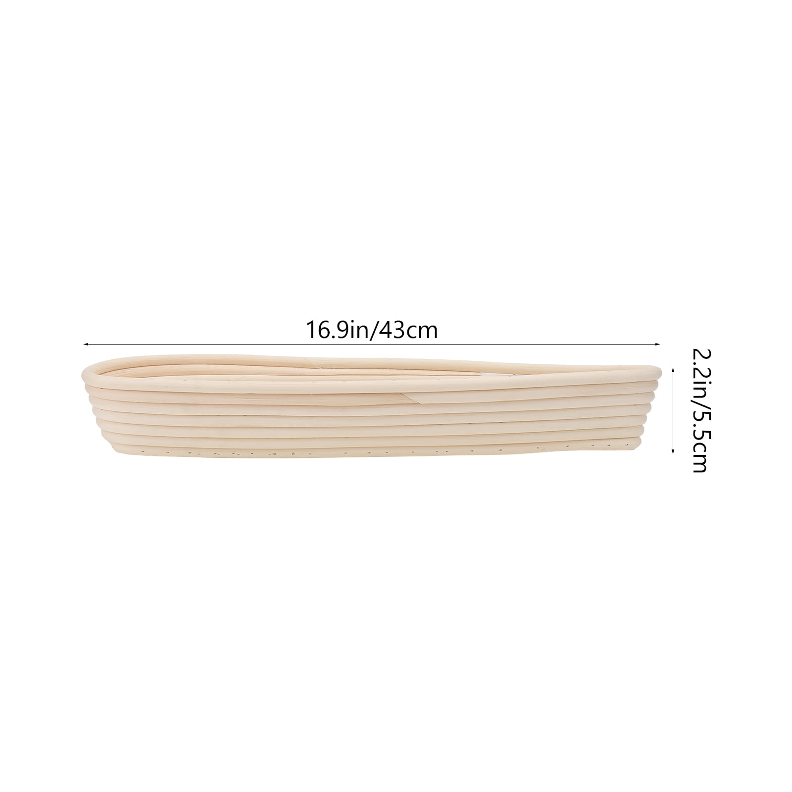 KALLORY 1Pack Rectangular Rattan Bread Basket for Experienced Bakers ...