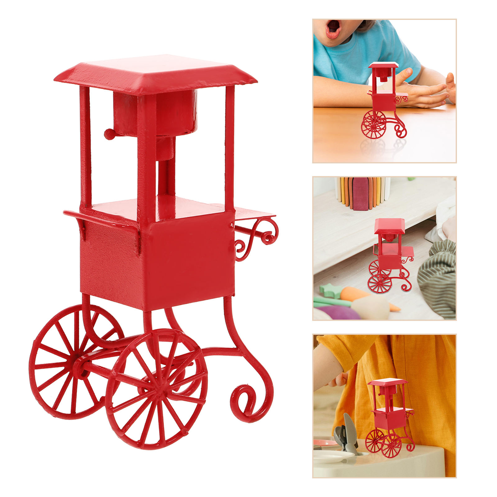 KALLORY 1Pack Red Plastic Mini Popcorn Machine For Pop Corn Machine ...
