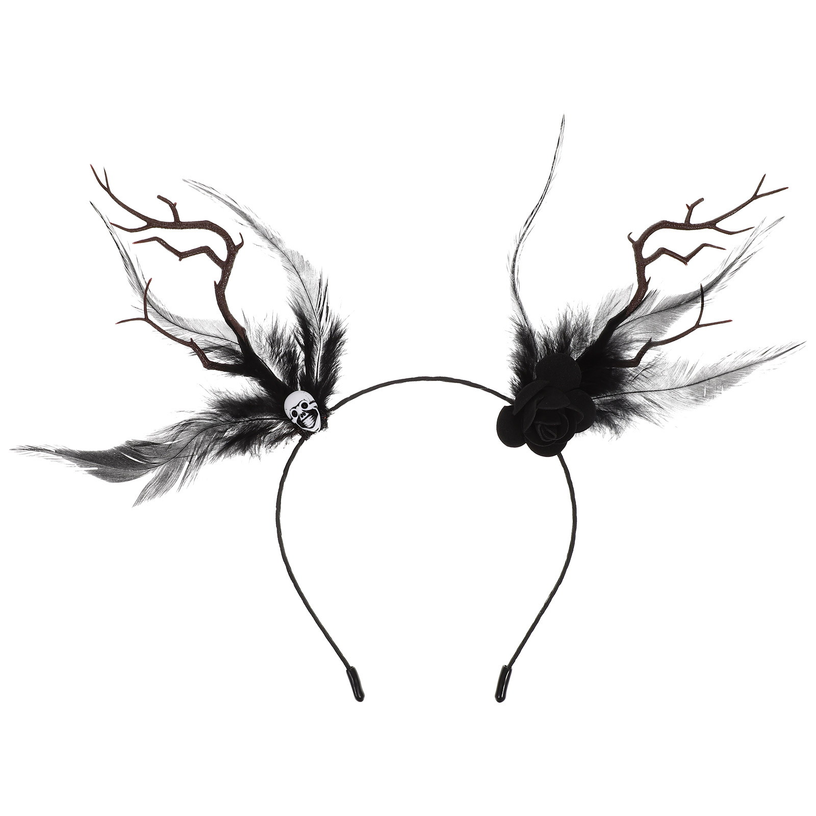 KALLORY 1Pack Spooky Hair Clips Headdress Black ABS Iron 11.8x9.8x1in ...