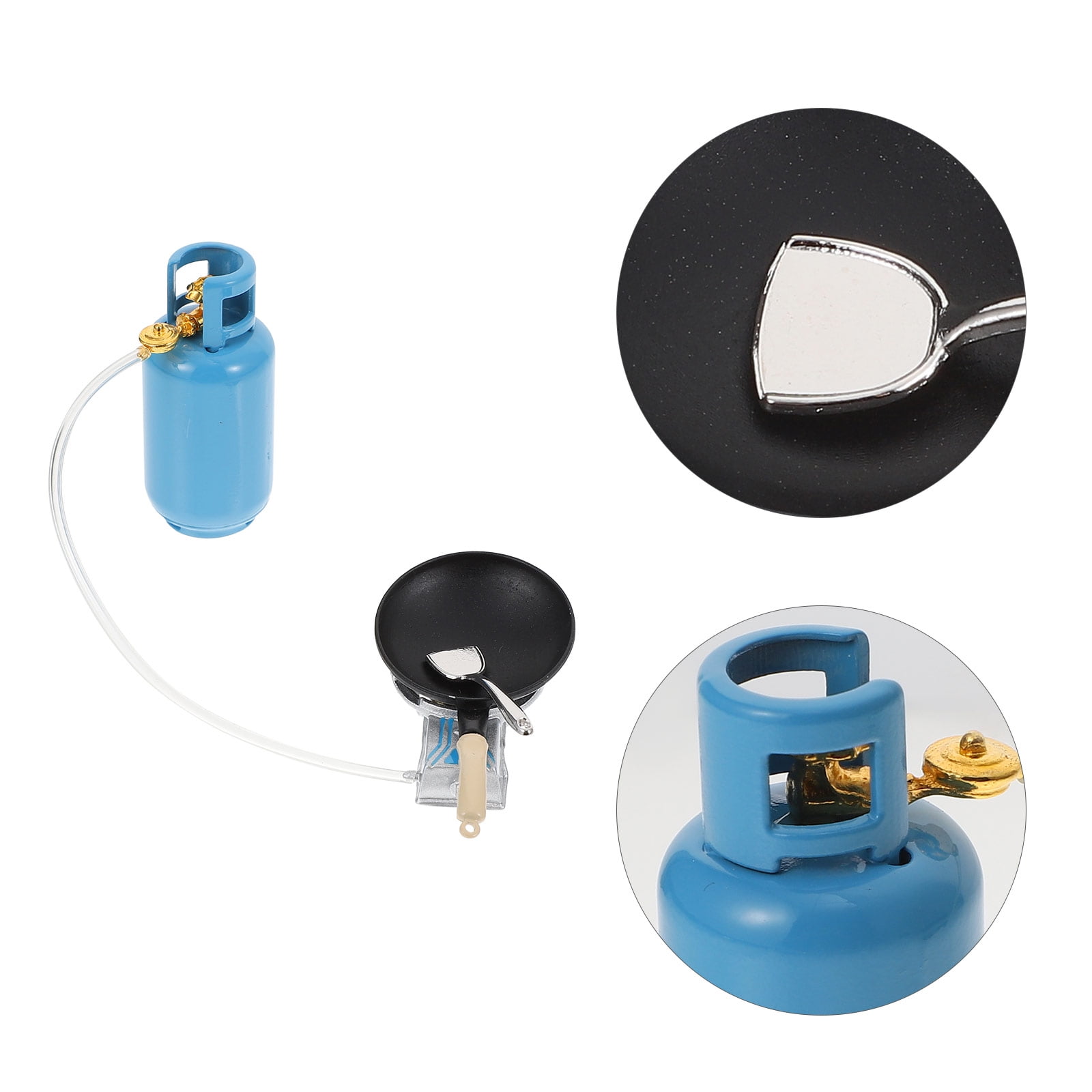 KALLORY 1Pack Toy Kitchen Mini Gas Tank Cylindrical Sky-Blue for ...