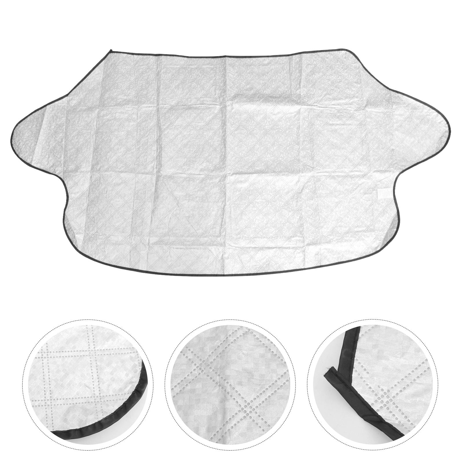 KALLORY 1Pack Truck Windshield Sun Shade Silver Rectangular Aluminum ...