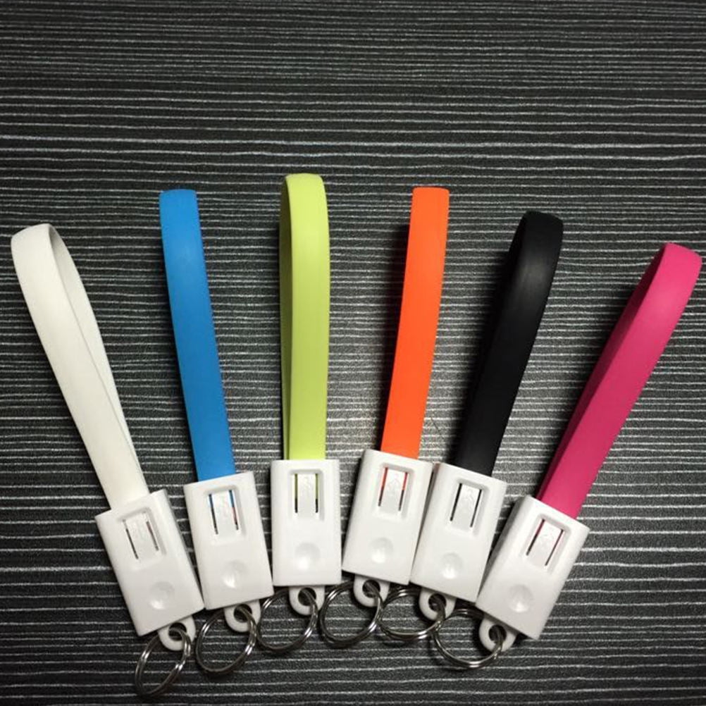 KALLORY 1Pack USB Cable Keychain Key Ring for Walking and Charging in 4 ...