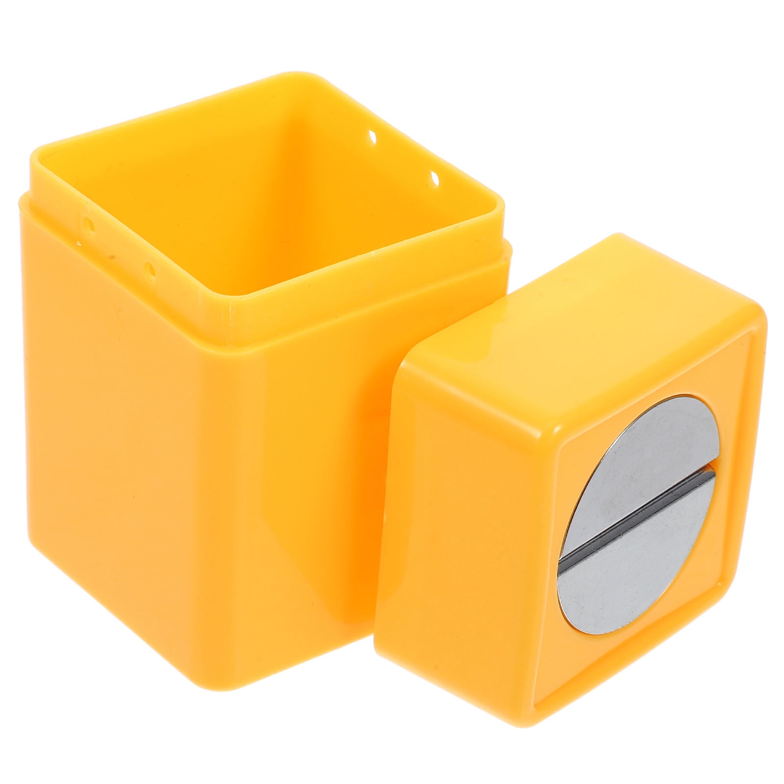 KALLORY 1Pc Waste Blades Storage Box Razor Blade Storage Box Yellow ...