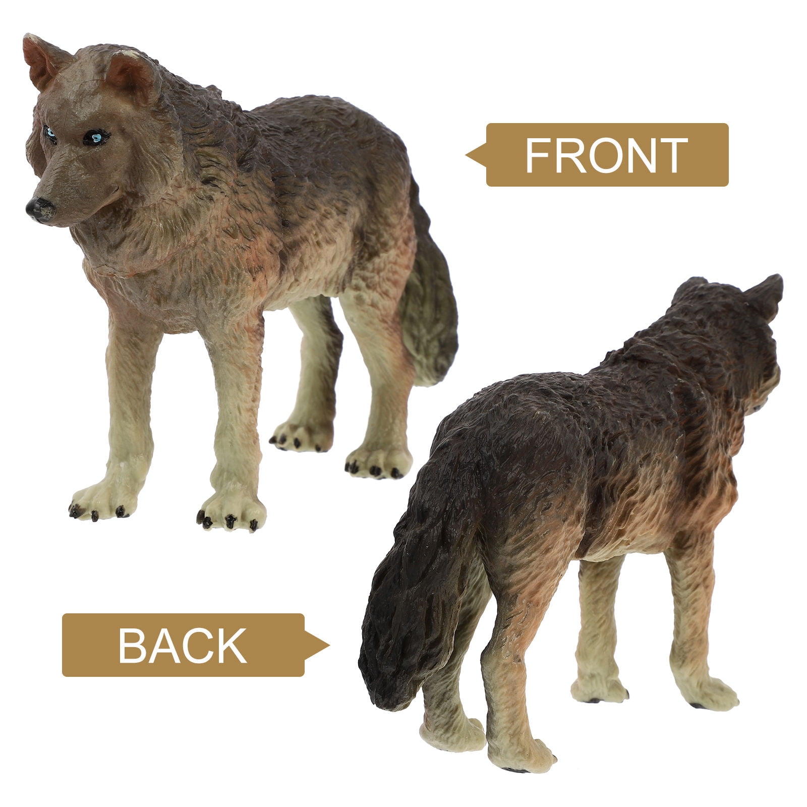 KALLORY 1Pc Wolf Figurine Small Wolf Toy Assorted Color For Party ...