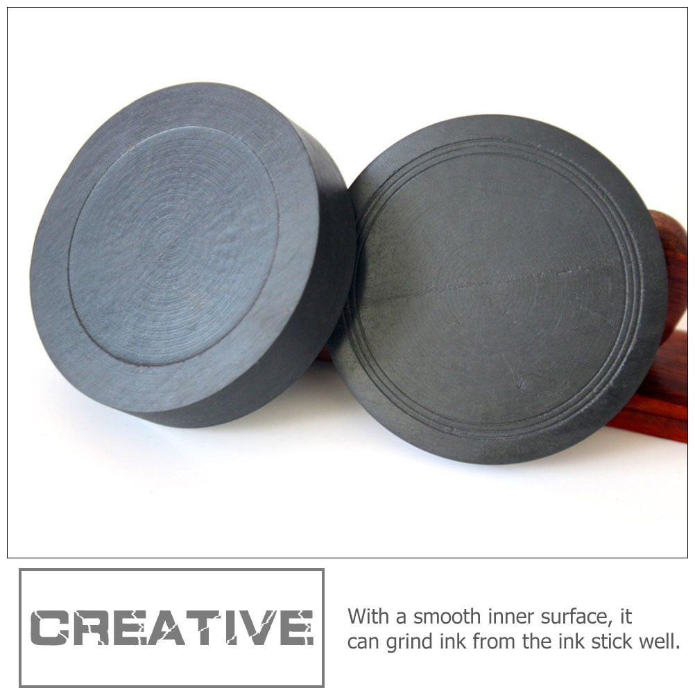 KALLORY 1Pcs Chinese Calligraphy Inkstone Black Rectangular for ...