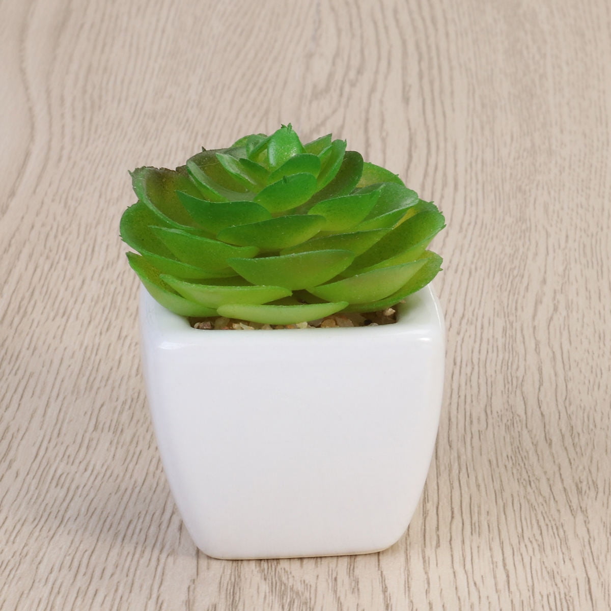 KALLORY 1Pcs Cube Modern Potted Green Artificial Succulent Plants for ...