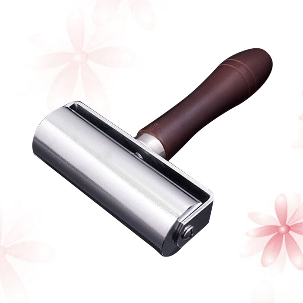 KALLORY 1Pcs Diy Leather Roller Cylindrical Steel Wood for Smoothing ...