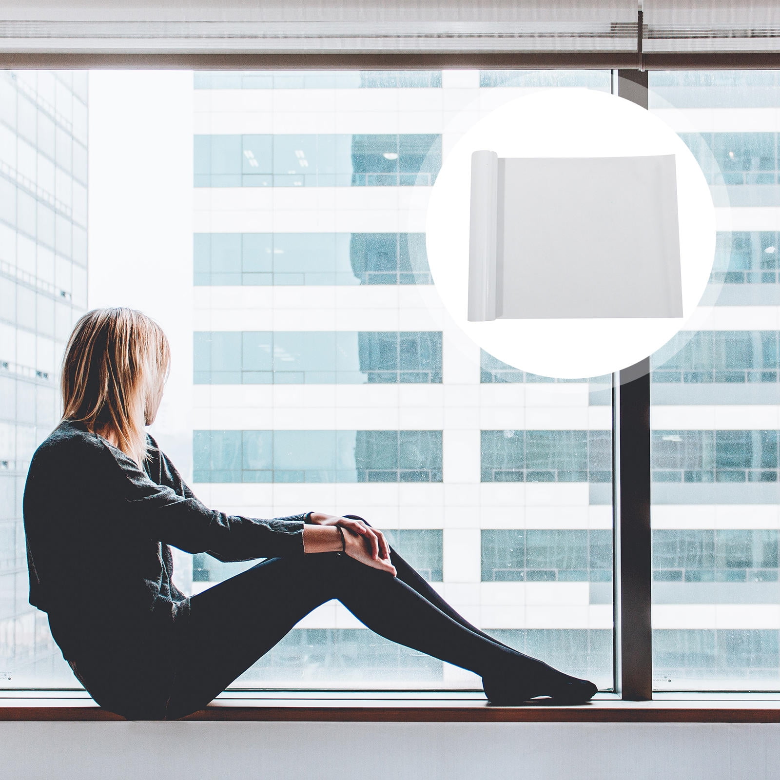 KALLORY 1Pcs Frost Window Film Rectangular Shape for Glass Films Home ...