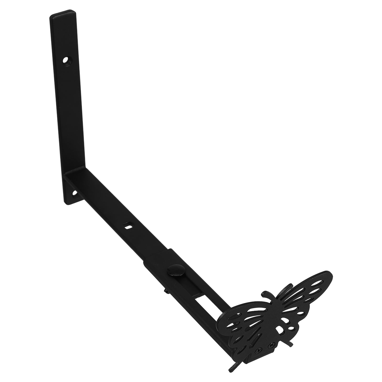 KALLORY Wall Mounted Flower Box Brackets Planter Box Bracket Black 1Pcs ...