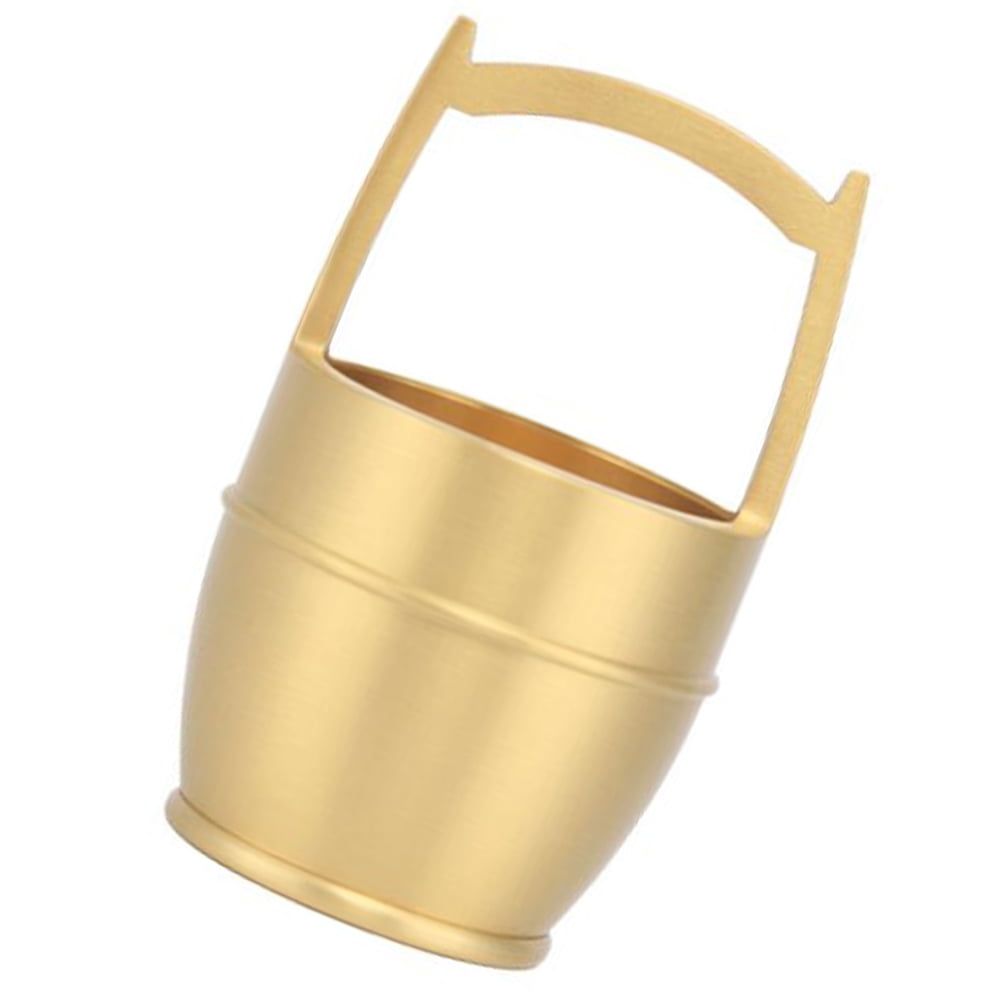 KALLORY 1Pcs Party Mini Bucket Golden 8x5cm Decorative Desktop ...