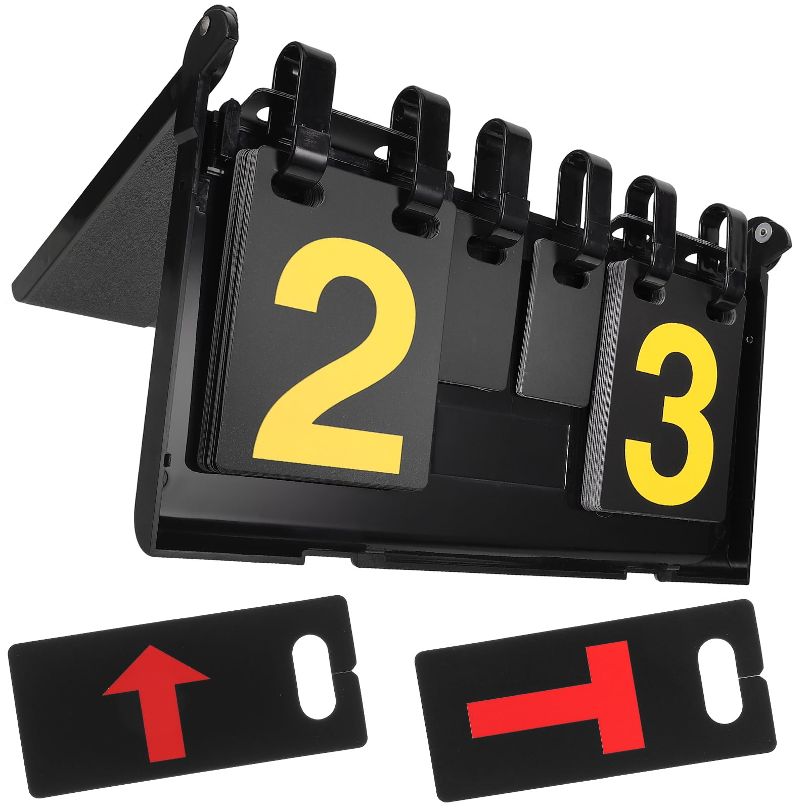 KALLORY 1Pcs Portable Tabletop Scoreboard for Tennis Scoring Black PVC ...