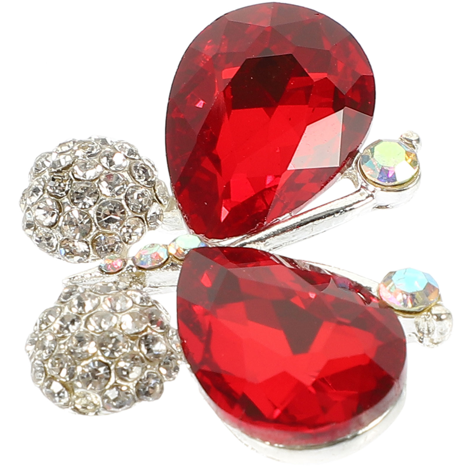 KALLORY 1Pcs Red Rhinestone Applique Embellishments For Women Craft ...