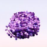 KALLORY Purple Ball Fringe Trim for Clothing Edges DIY Tassel Ball Trim ...