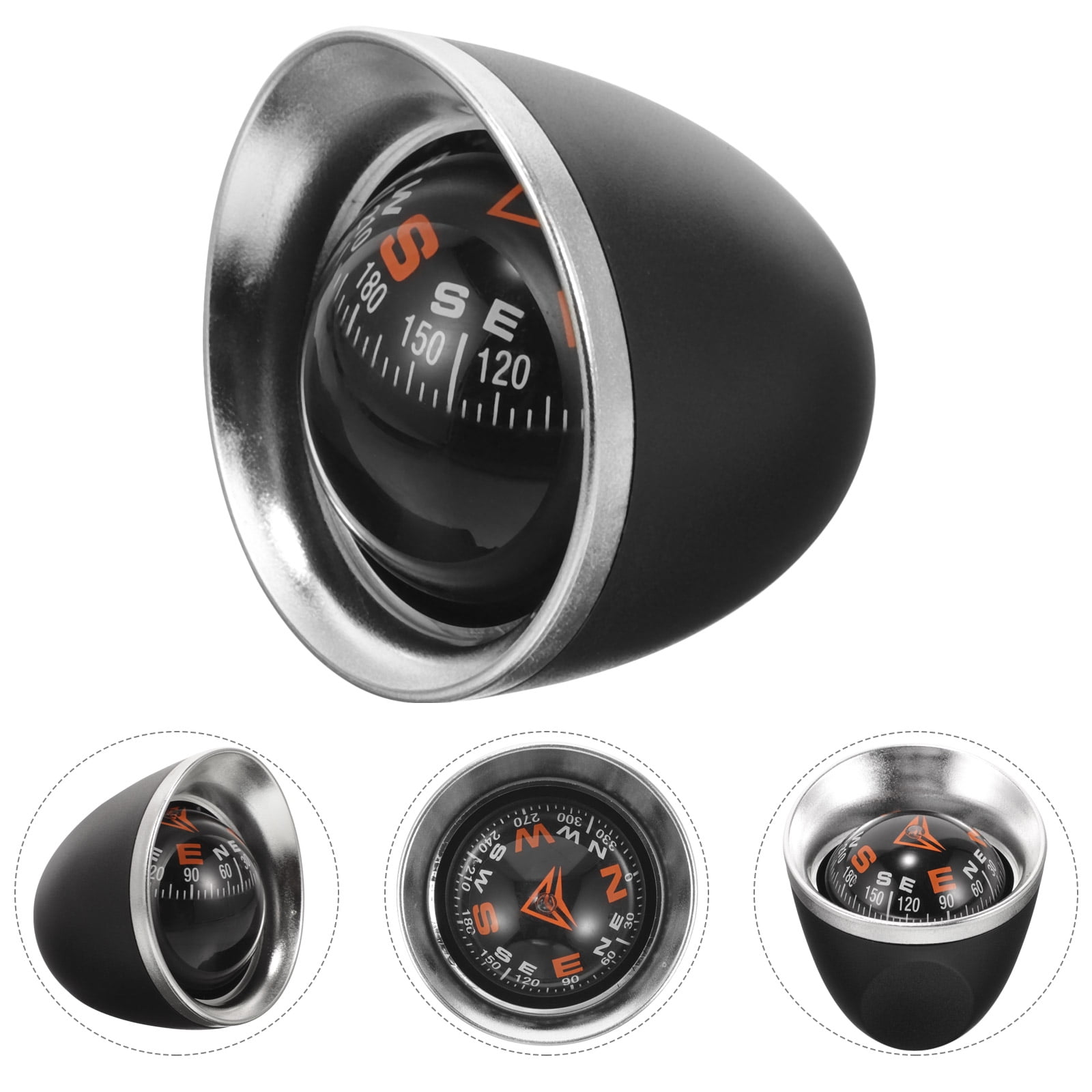 KALLORY 1Pcs Sphere Compass for Car and Boat Dashboards with and ...