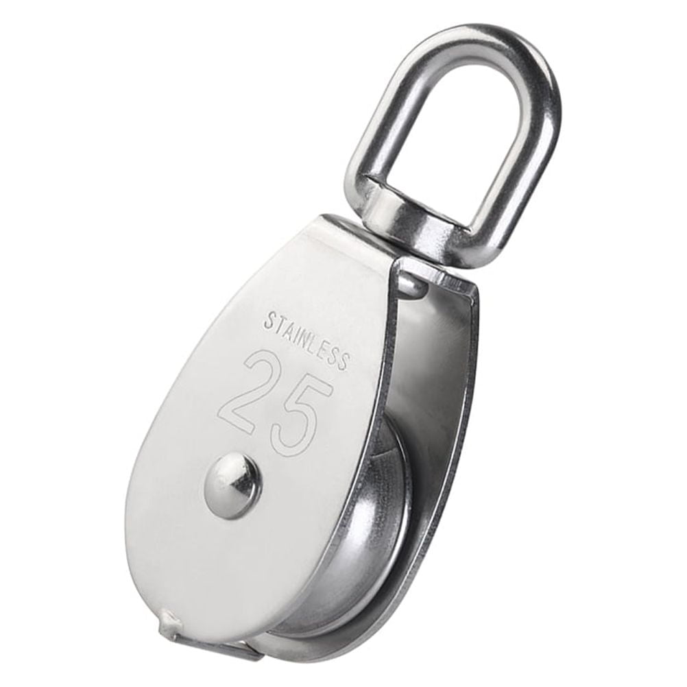 KALLORY 1Pcs Stainless Steel Single Wheel Swivel Pulley Block for Heavy ...
