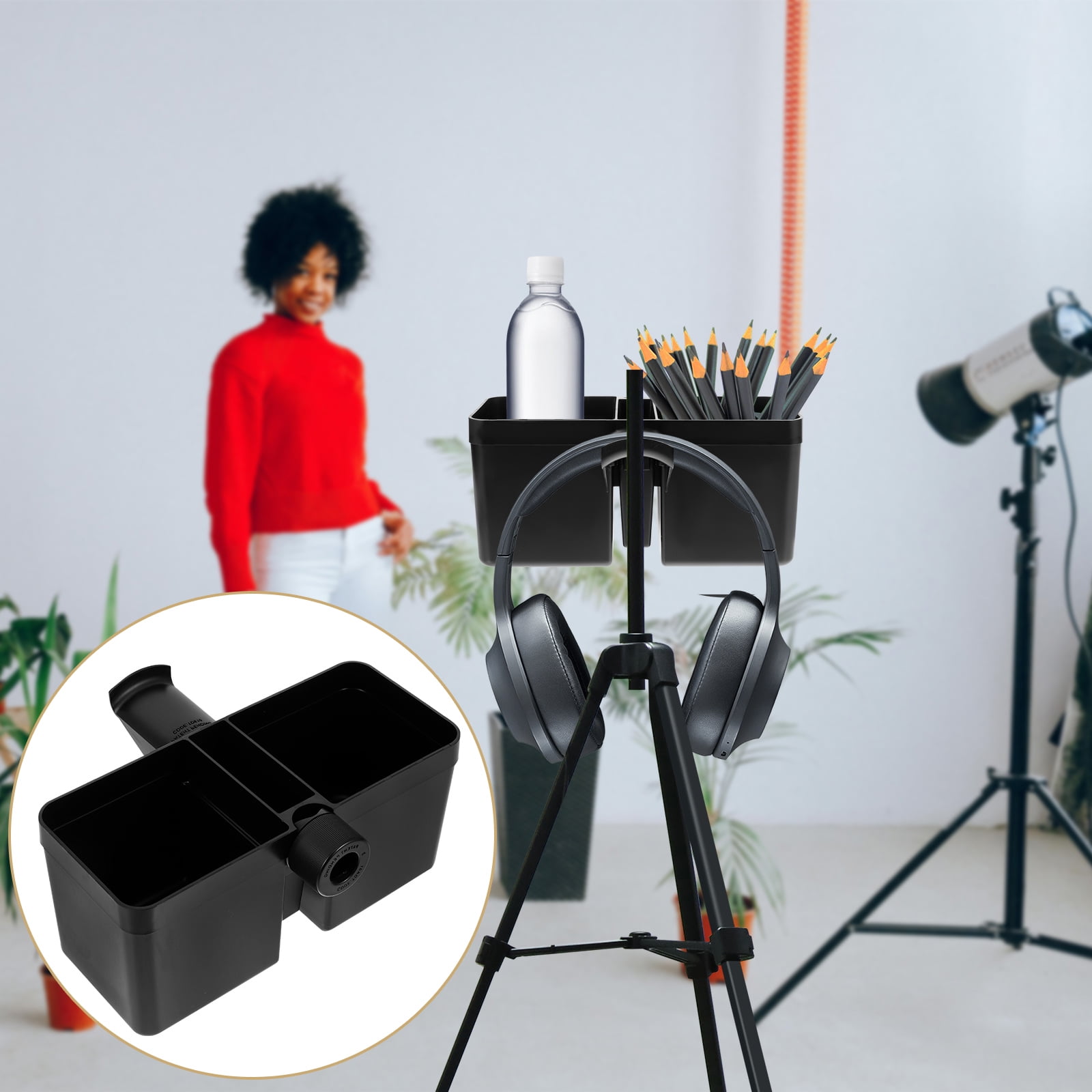 KALLORY 1Pcs Utility Microphone Stand Tray Multi-functional for Singers ...