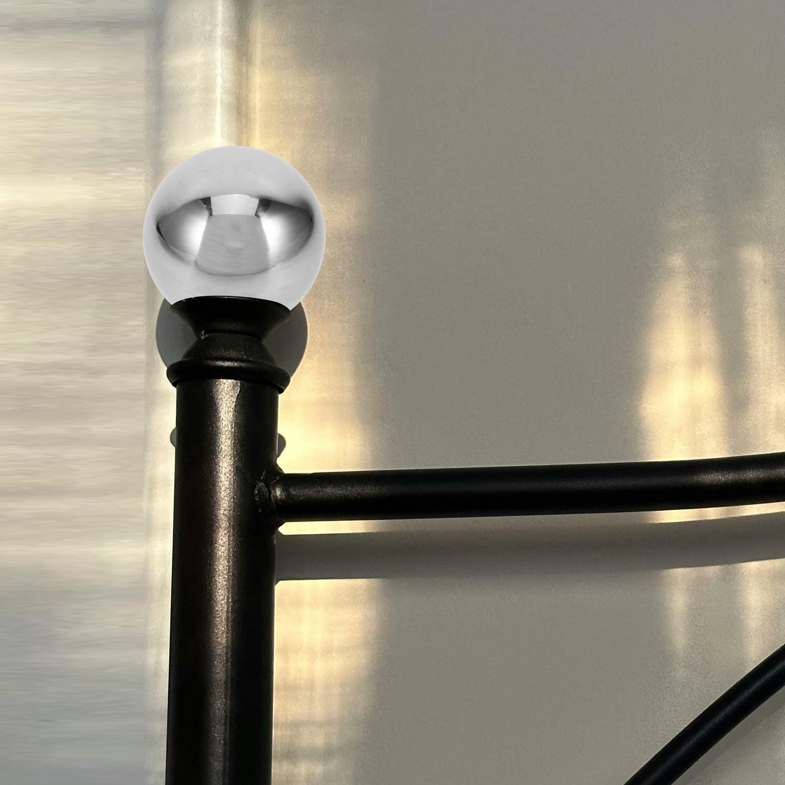 KALLORY 1Set 3.5in Round Metal Post Railing Caps for Deck Post Caps ...