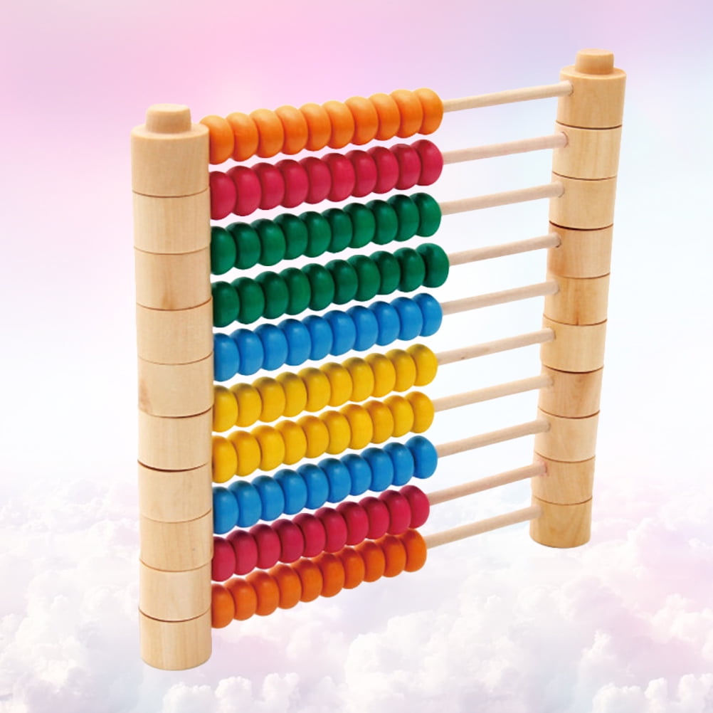 KALLORY 1Set Abacus Math Learning Toys Colorful Wooden Calculation For ...
