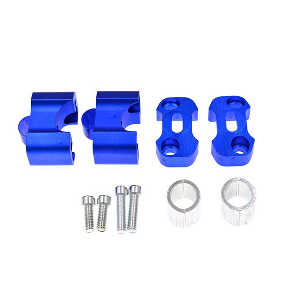 KALLORY 1Set Blue Aluminum Handlebar Riser for Dirt Bike Riders Clamp ...