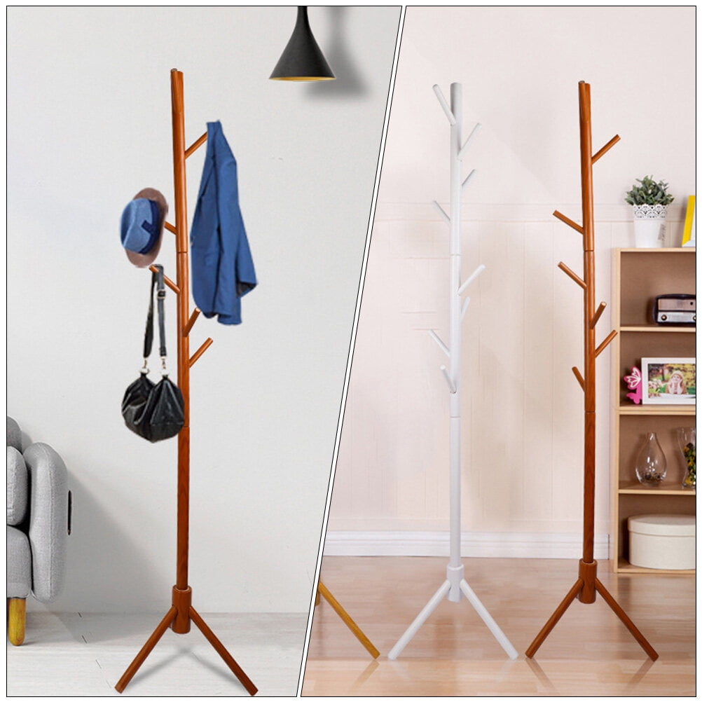 KALLORY 1Set Clothing Hook Wooden Storage Rack for Hanging Clothes ...