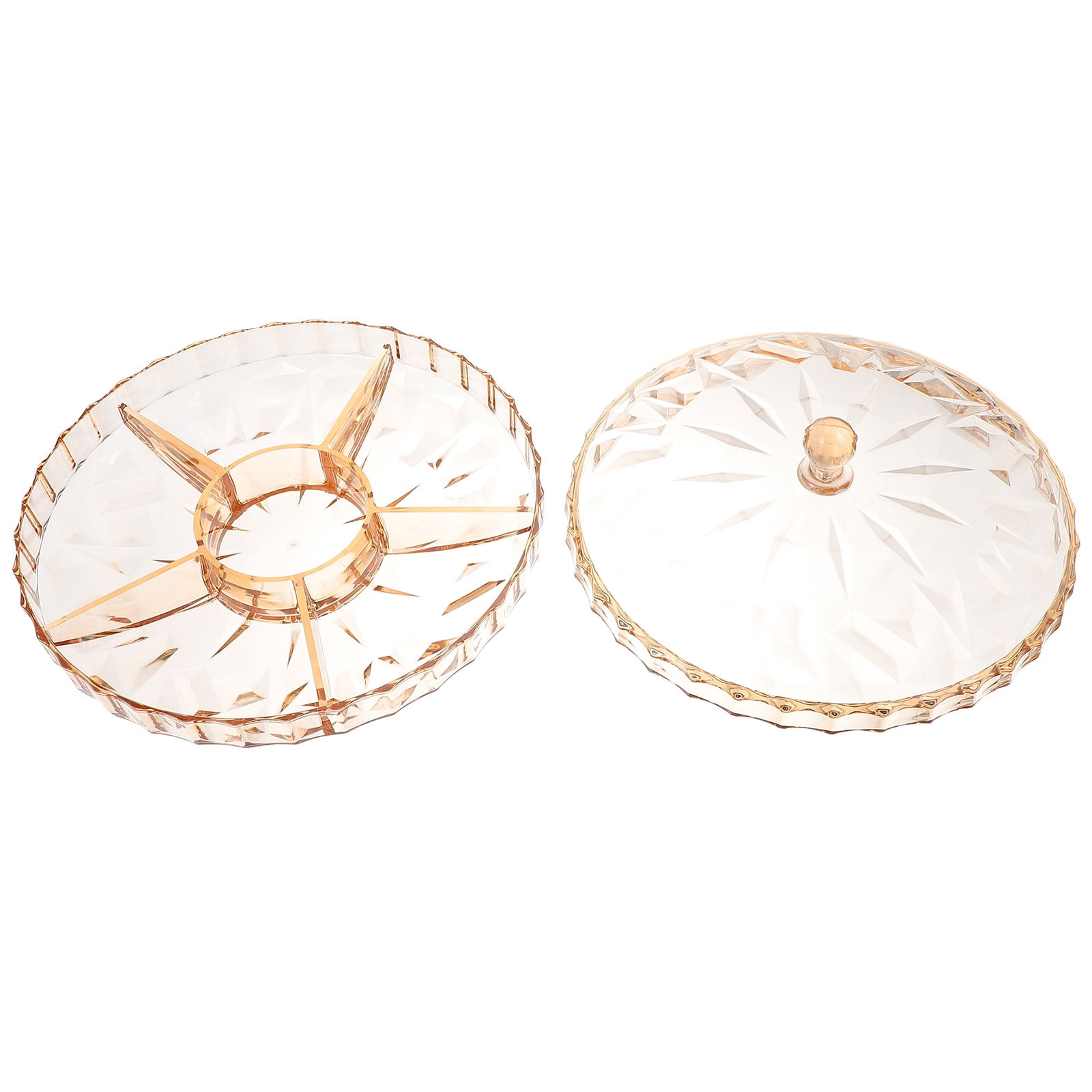 KALLORY 1Set Dried Fruit Container Light Brown Round Plastic Storage ...