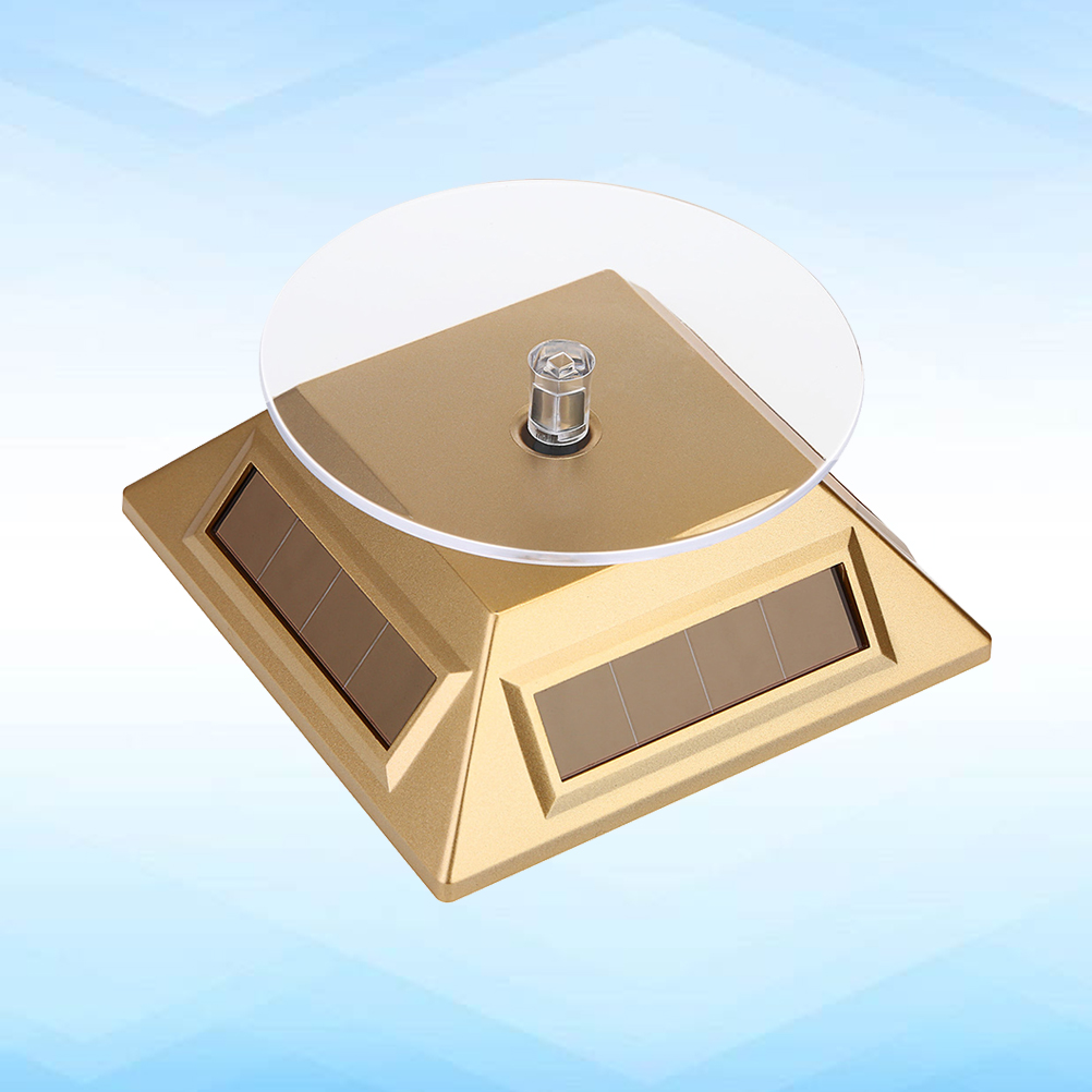 KALLORY 1Set Golden ABS Solar Powered Display Stand for Mobile Phones ...