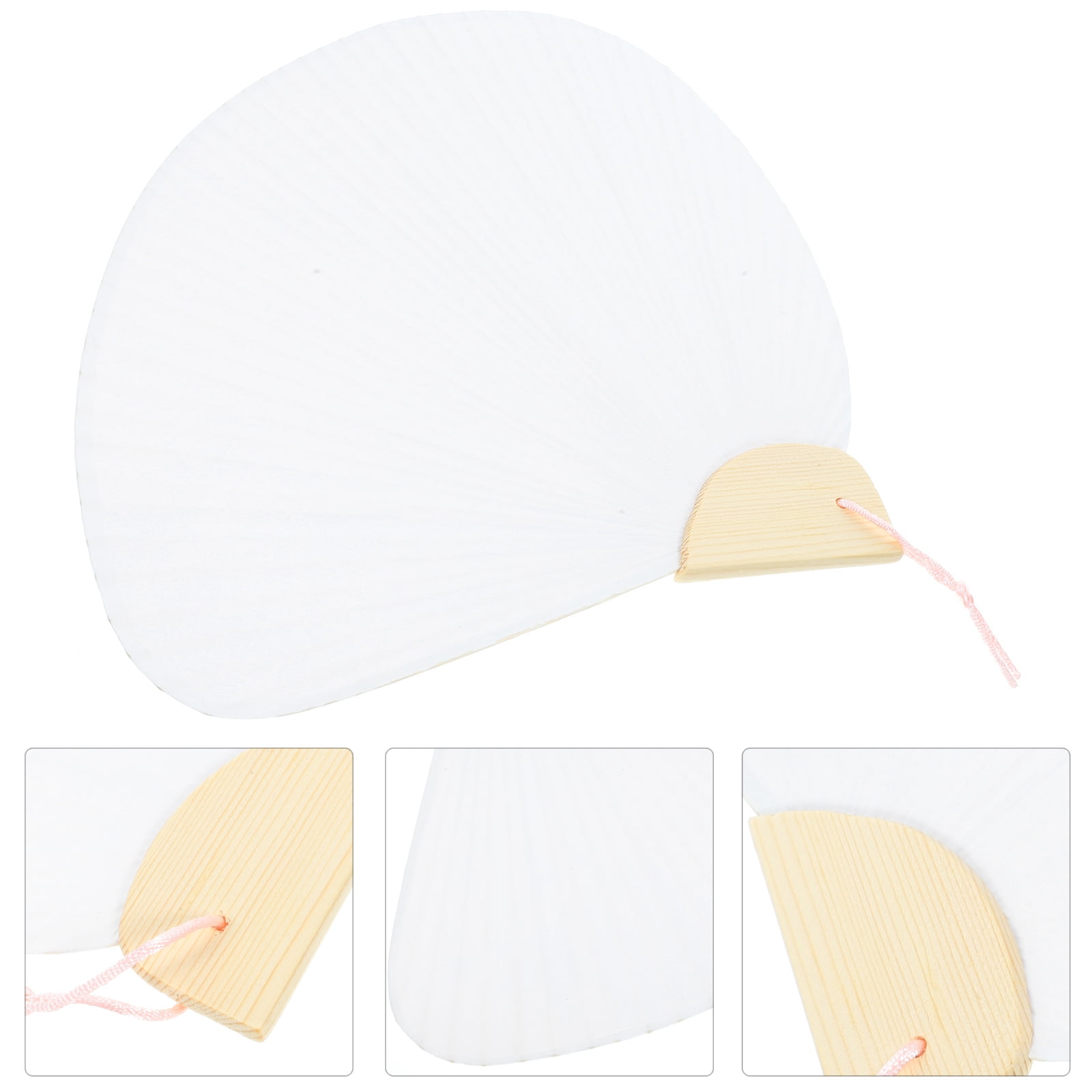KALLORY Paper Handheld Fan White 1Pack 11.4X8.3X0.04In - Walmart.com