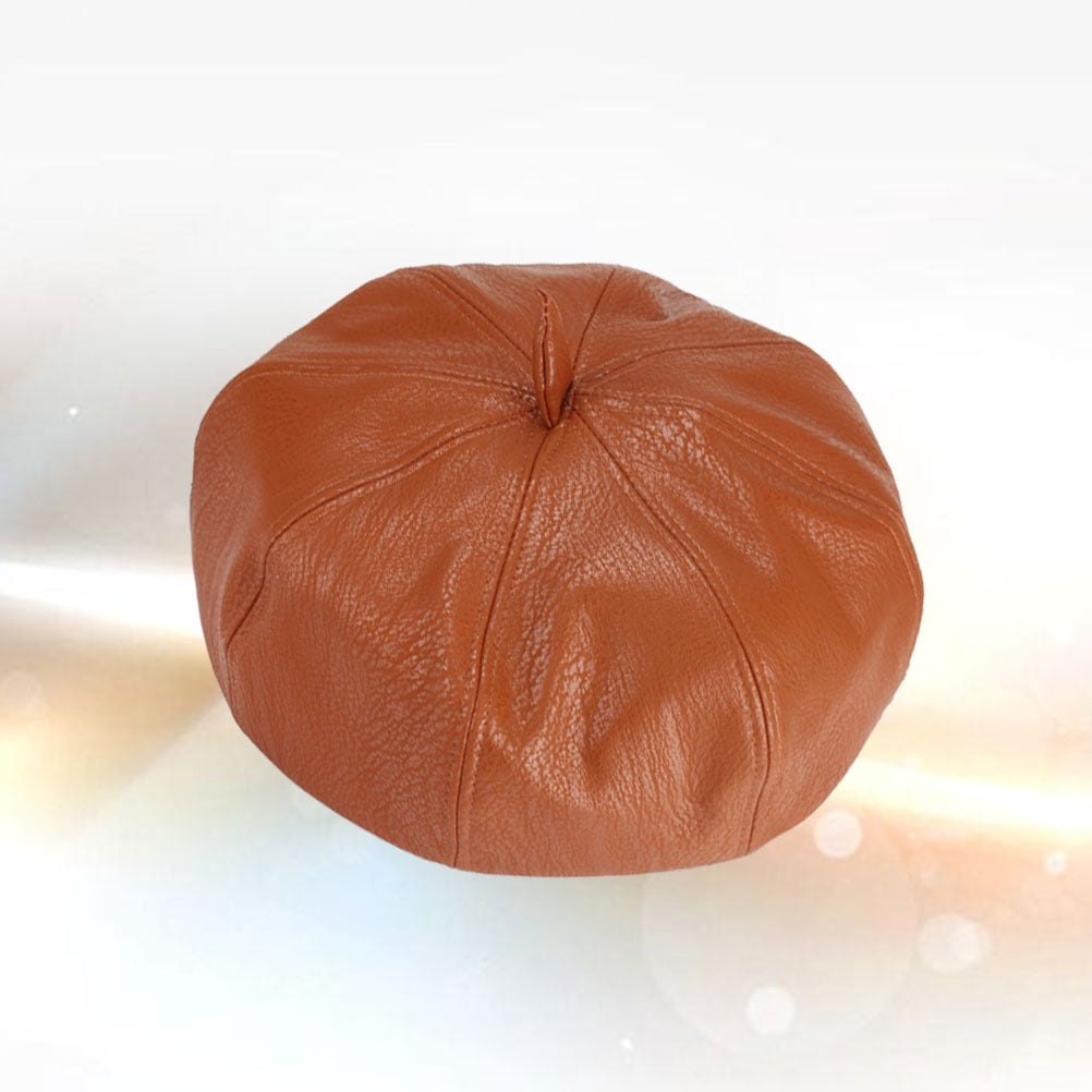 KALLORY 1Set Leather Beret for Warm Beret Fashion - Walmart.com