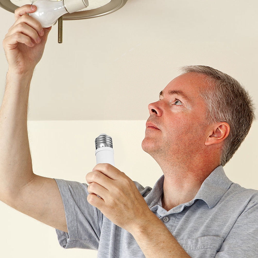 KALLORY 1Set Light Bulb Extension Socket Metal Pc Plastic Socket ...