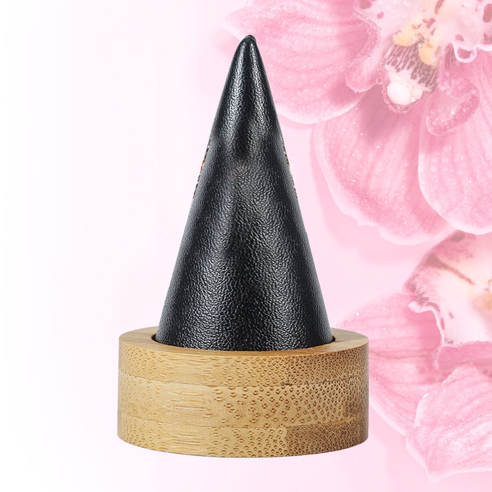 KALLORY 1Set Ring Display Cone for Wedding Display with Black Lint ...