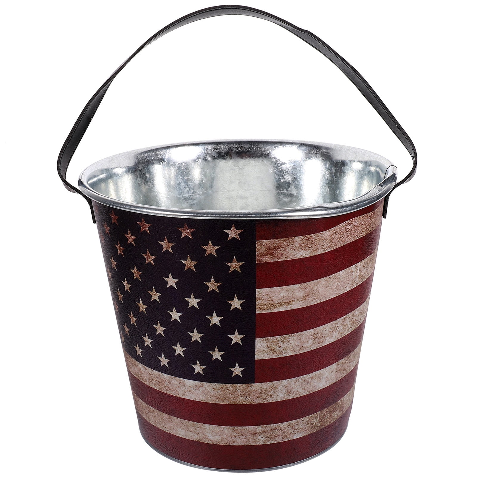 KALLORY 1Set Vintage Iron Ice Cube Bucket for Drinks with Barrel Shape ...