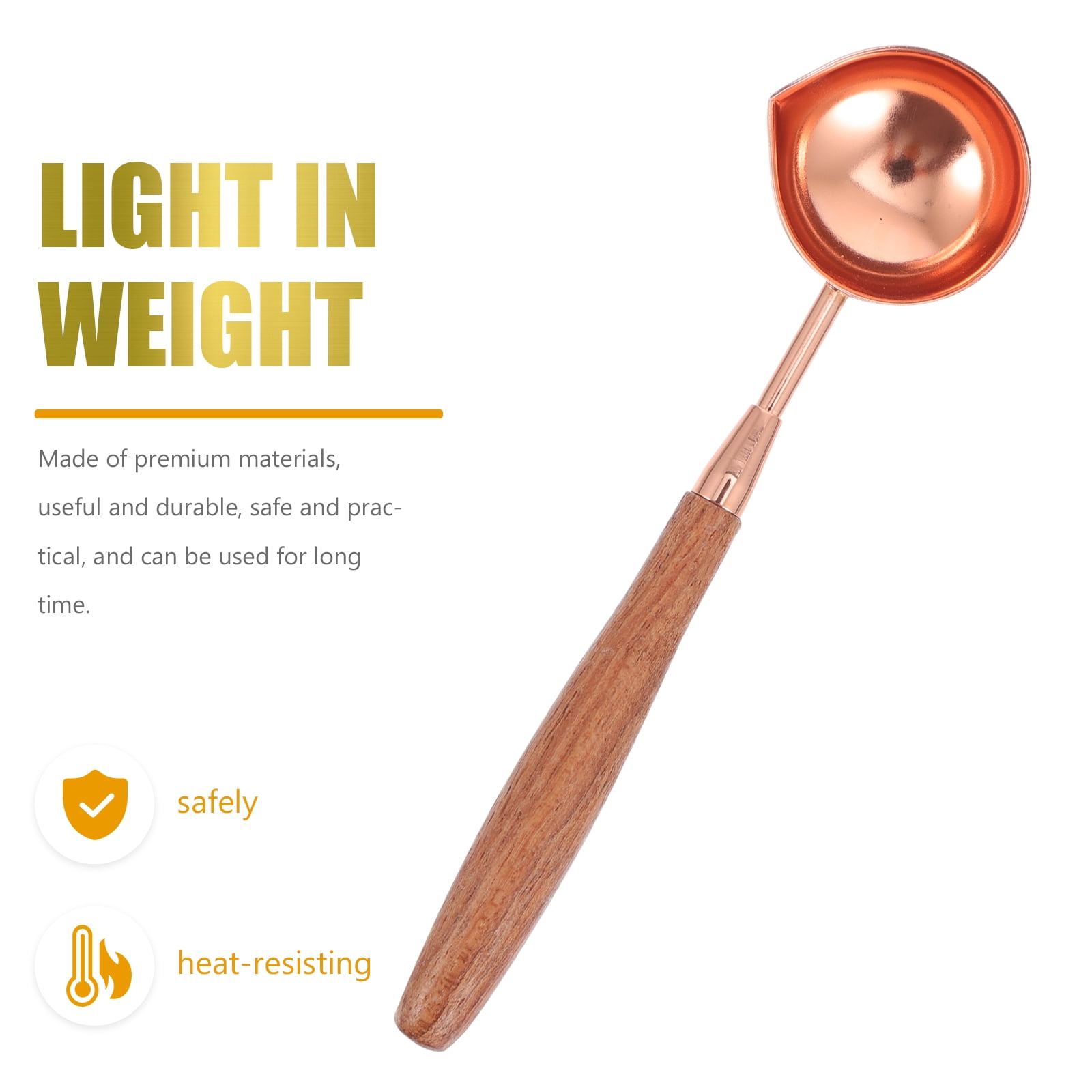 KALLORY 1Set Wax Sealing Tool Golden Rose Copper Composite Material ...