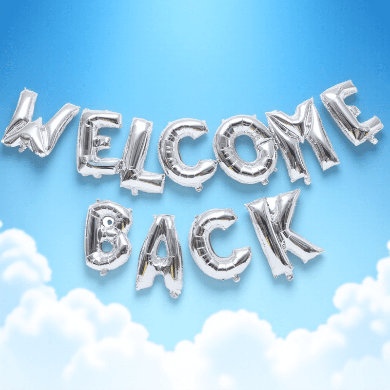 KALLORY Letter Aluminum Film Balloon Welcome Back Letter Balloons ...