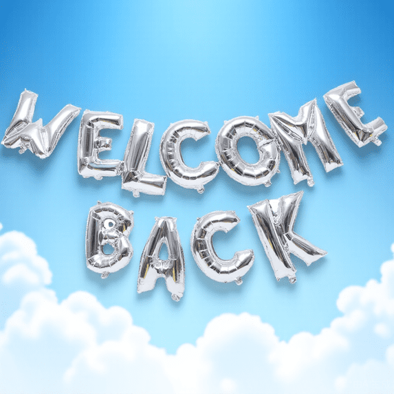 KALLORY Letter Aluminum Film Balloon Welcome Back Letter Balloons ...