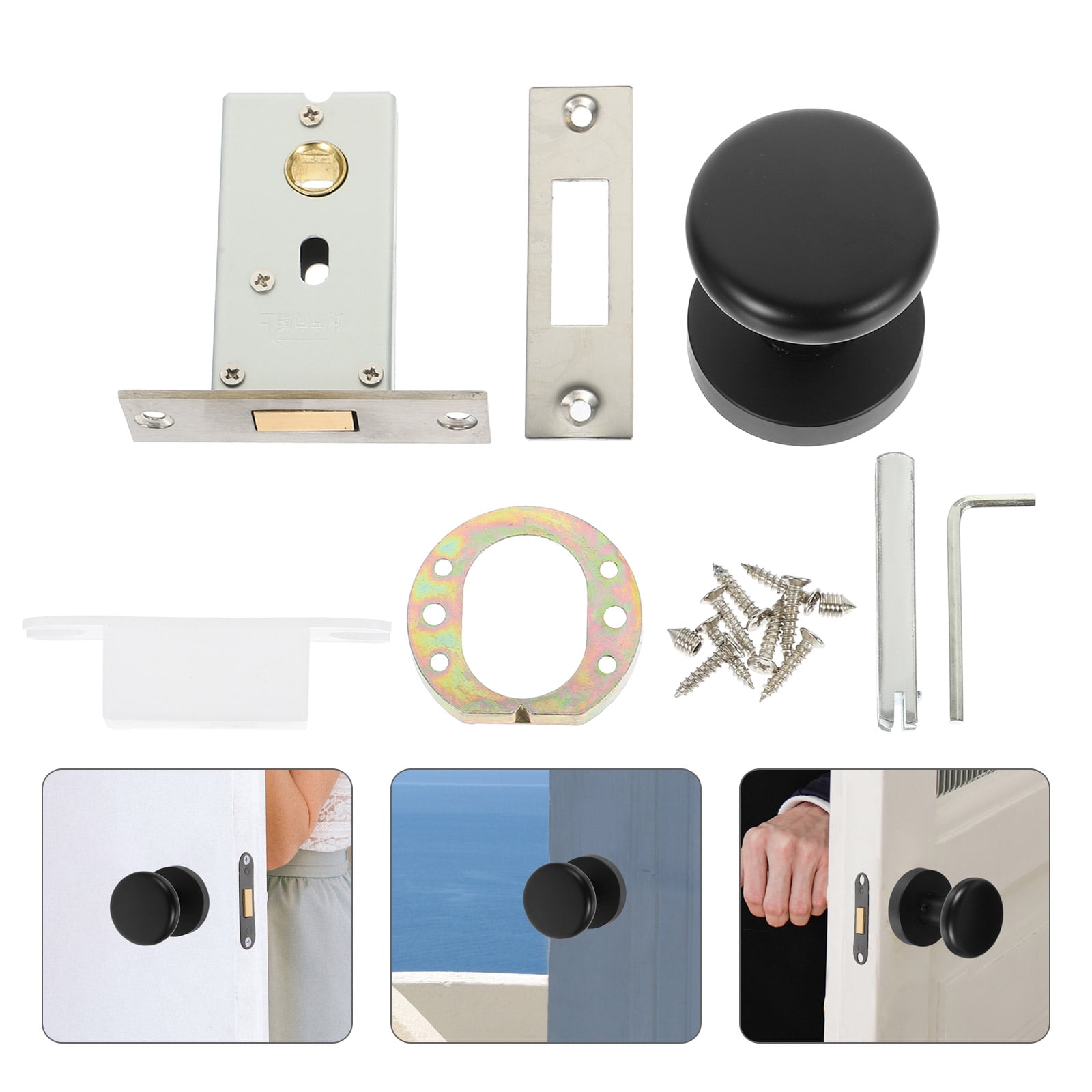 KALLORY 1Set Zinc Alloy Keyless Lock Minimalist Design for Door Lock ...