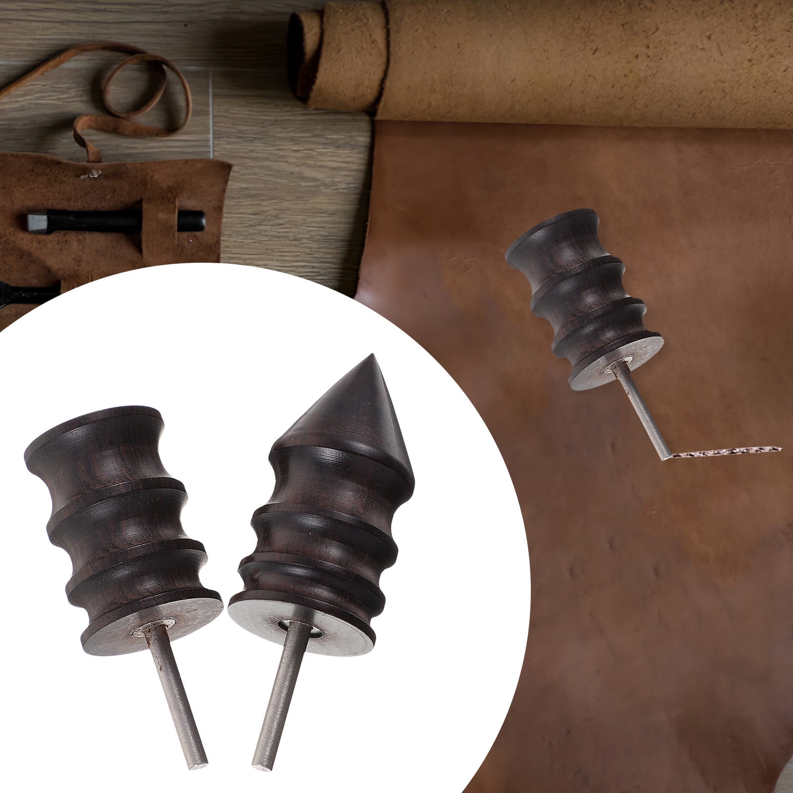 KALLORY 2 Pcs Polishing Burnishing Tool Leather Burnisher for Artwork ...