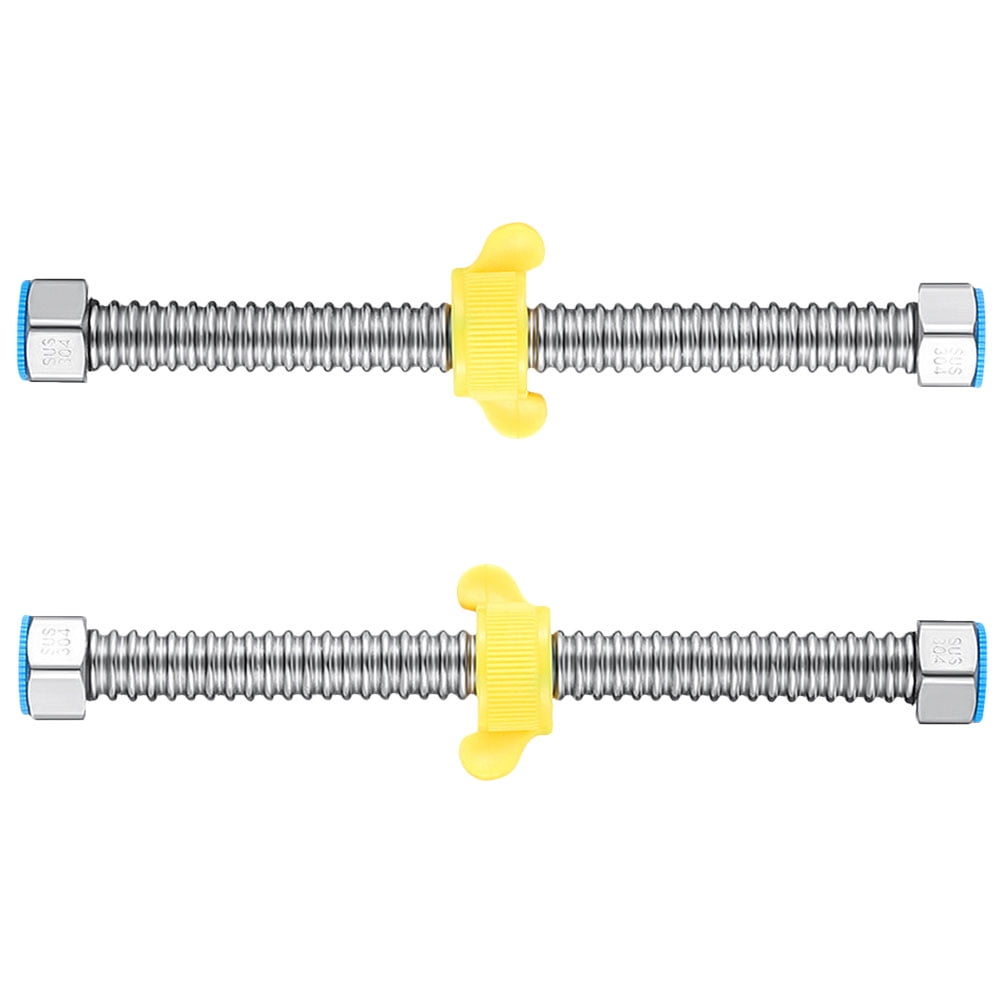 KALLORY 2 Pcs Stainless Steel Bellows Extendable Flexible Corrugate ...