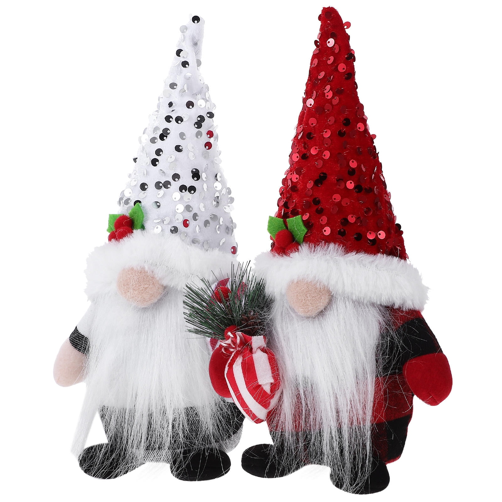 KALLORY 2-Pack Holiday Gnome Decorations Tabletop Centerpiece for ...
